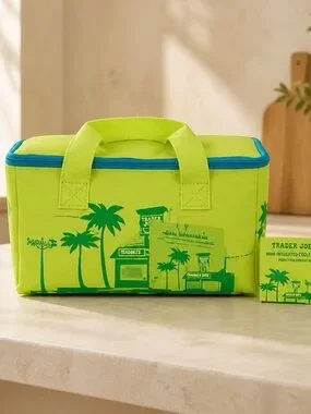 Trader Joe'S | Bags | Trader Joes Lime Green Insulated Tote Bag Summer ...